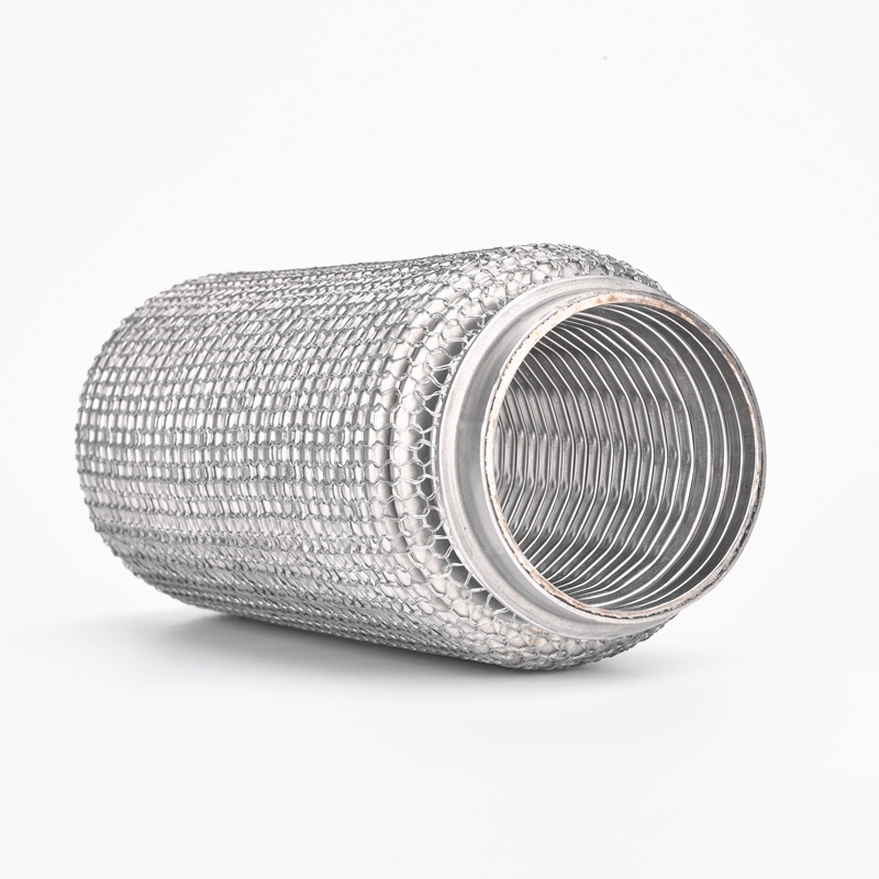China Exhaust flexible pipes with interlock (Outer wire meshed ...